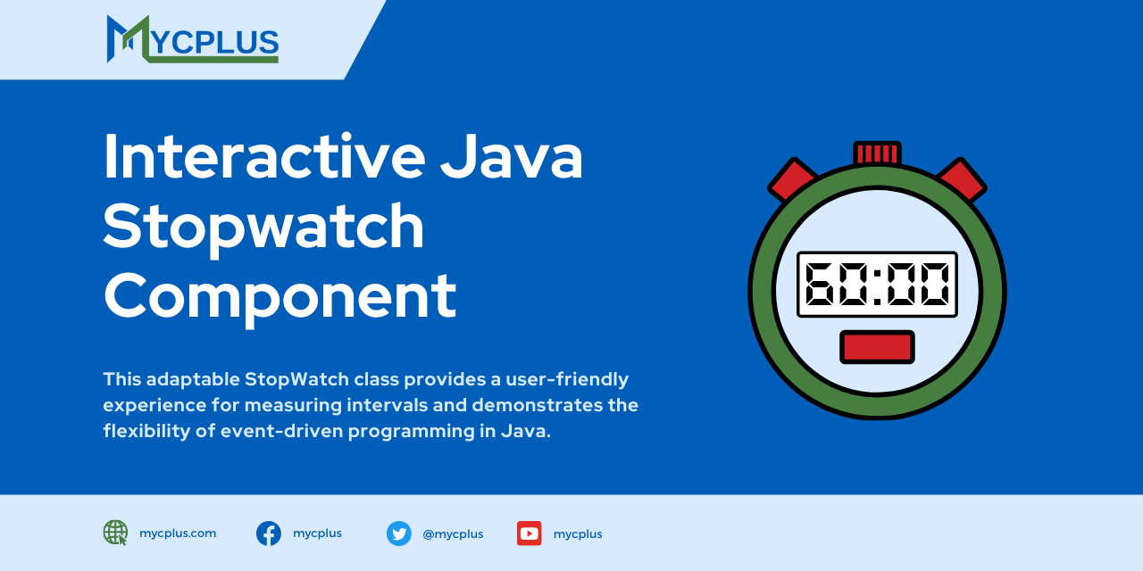 Interactive Java Stopwatch Component Mycplus
