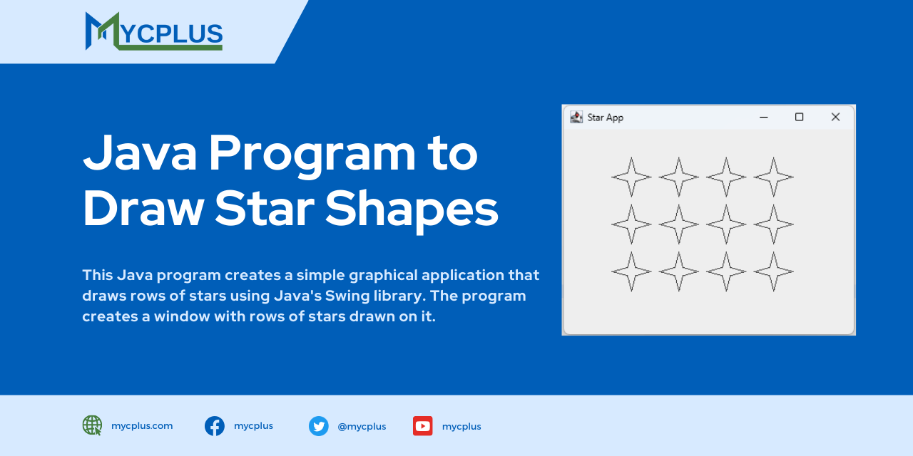Java Program To Draw Star Shapes Mycplus