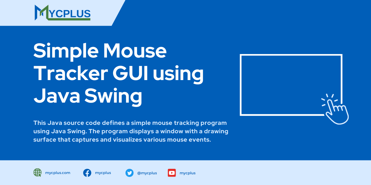 Simple Mouse Tracker Gui Using Java Swing Mycplus