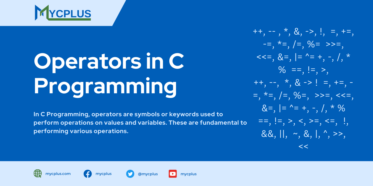 Operators In C Programming Mycplus